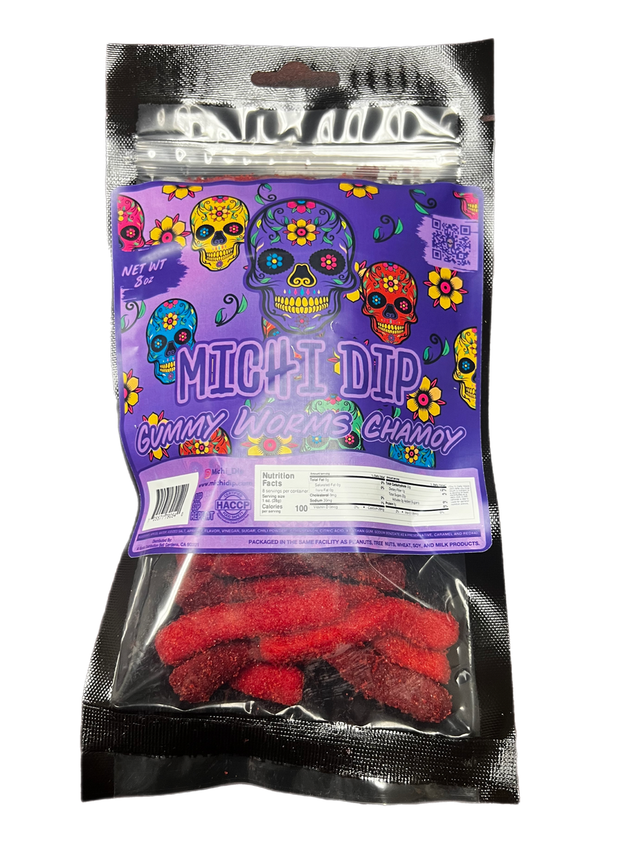 Chamoy Worms | Gummy Chamoy Candy | MichiDip – Michi Dip